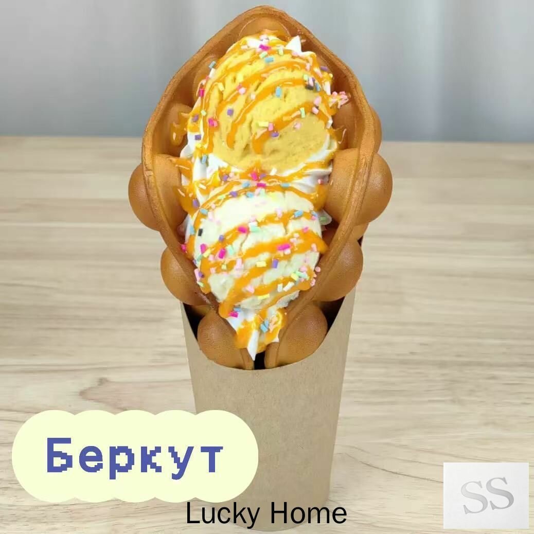 Желто-белое яйцо с двойными шариками по-абердински