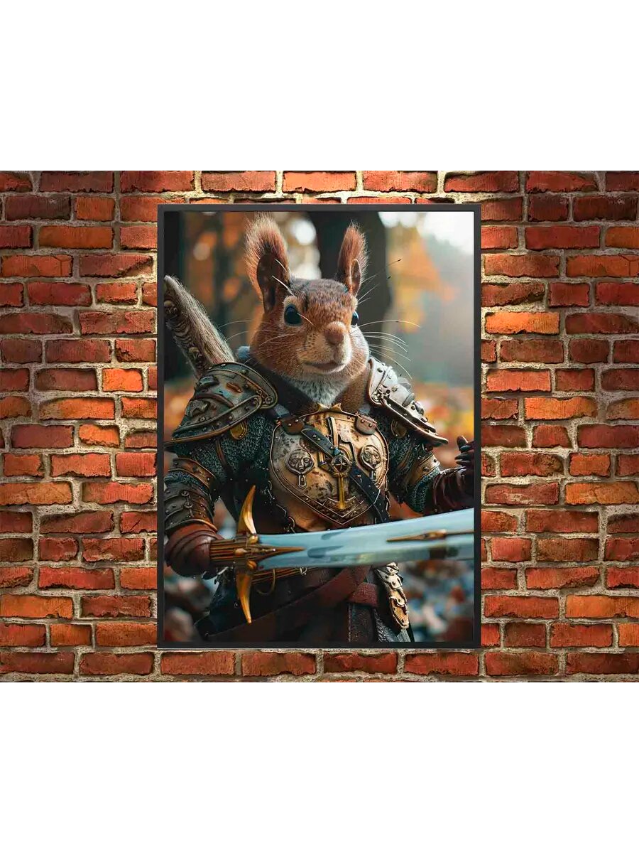 Беличье животное-гладиатор 3, Плакат 30x42см