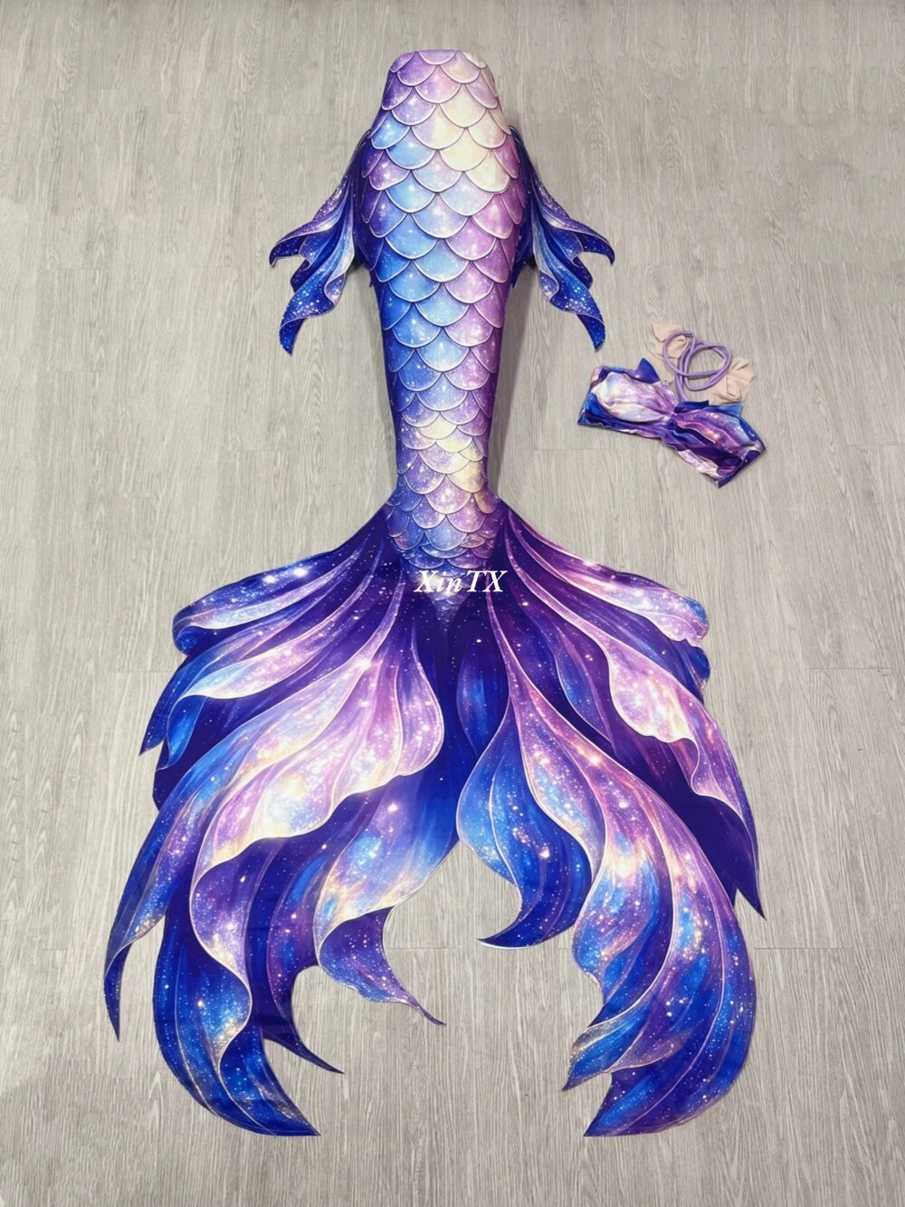 Костюм русалки Tail and bra, полиэстер, спандекс