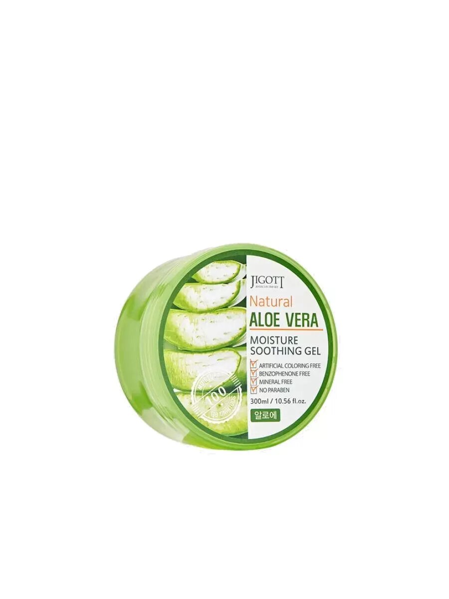 JIGOTT Natural ALOE VERA MOISTURE SOOTHING GEL, Гель, 300мл