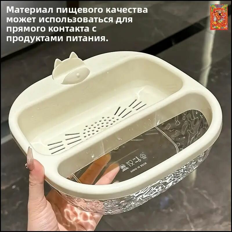 Сервиз обеденный из пищевого пластика светло-бежевый, без рисунка, для одного человека, практичный и легкий — фото 1
