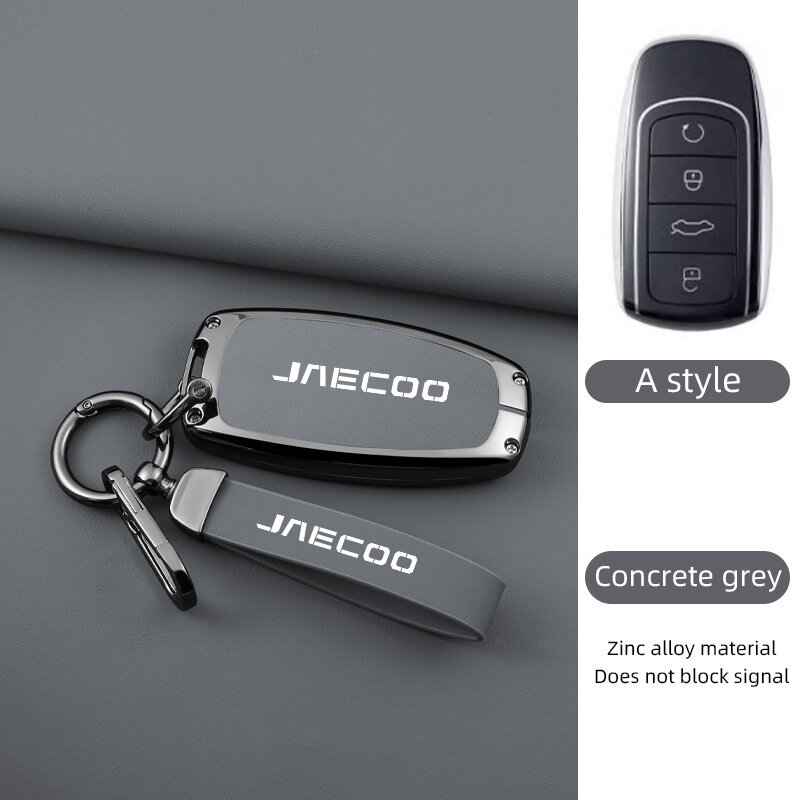 JAECOO Чехол для ключей с ремешком A02 и креплением для Chery J7 J8 Aireze Ruihu 8PRO Oumei Da 5 - Цементно-серый