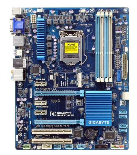 Материнская плата Gigabyte GA-Z77-D3H LGA1155 DDR3 ATX, 4 слота ОЗУ