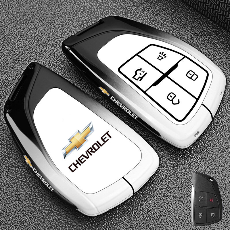 Ключевой брелок для Chevrolet 4-кнопочный с одиночным корпусом, цвет инк-вайт для модели 2024 года