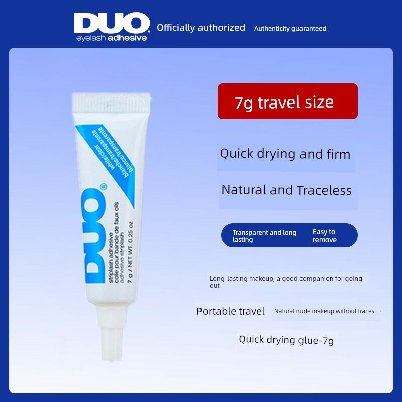 DUO Клей для ресниц в поездке 7 г - Прозрачная формула, стойкая, компактный флакон для использования в пути