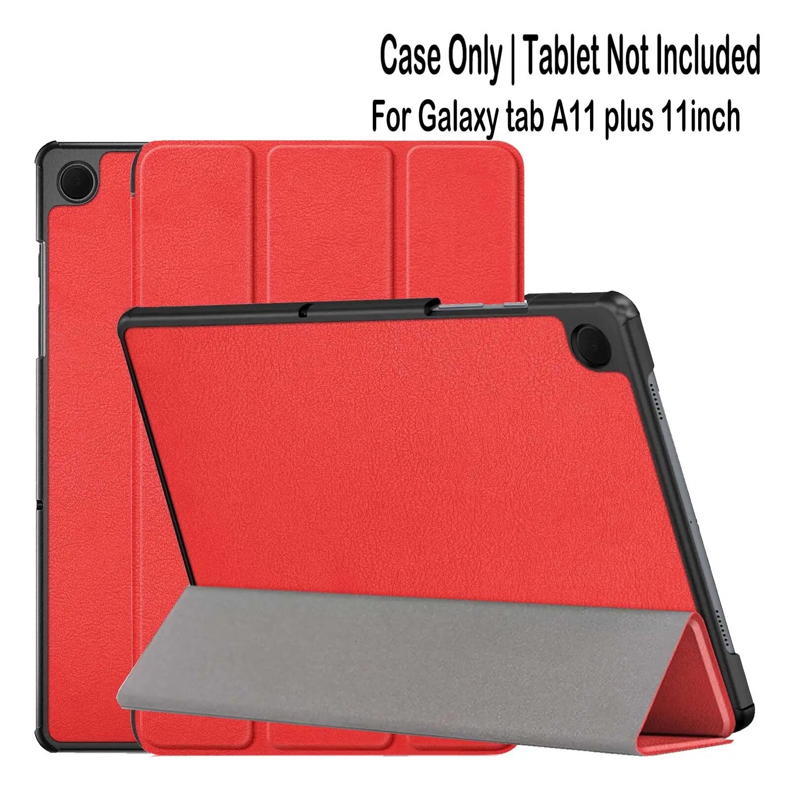 Чехол для Galaxy Tab A11+ 11 дюймов из искусственной кожи Красный, Red