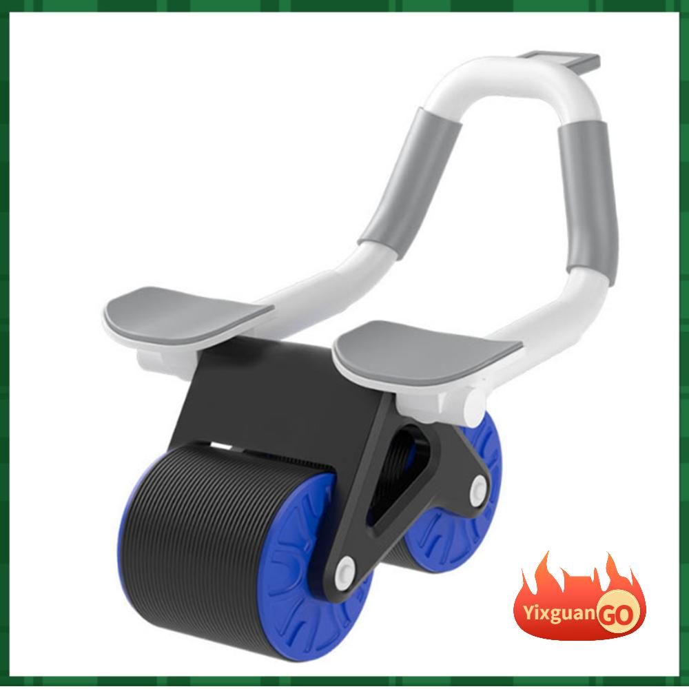 Ab Wheel Roller, двойное колесо и удобный дизайн для домашних тренировок и фитнеса для начинающих и опытных пользователей Синий с таймером