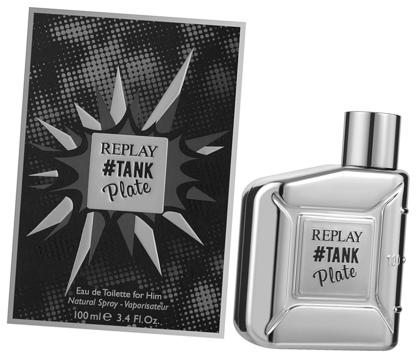 Мужская туалетная вода Replay Tank Plate For Him 100 мл / Реплей Танк Плейт Фо Хим