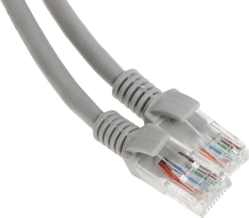 Патч-корд EXEGATE UTP-RJ45-RJ45-C6-2M-GY UTP, кат.6, 2м, 4 пары, алюминий омедненный, многожильный, серый