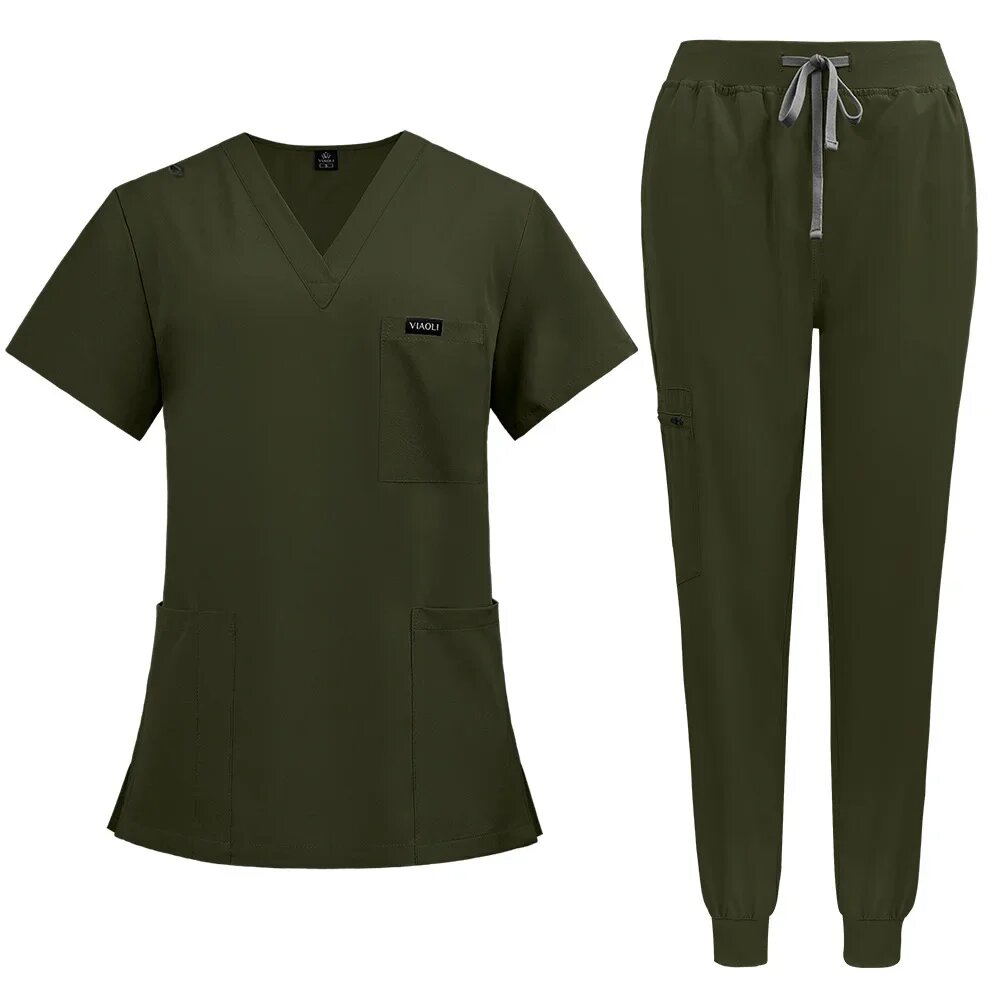 VIPOL CN Fujian медицинские скрабы вискоза полиэстер Темно-зеленый, L, 42122 - Army Green