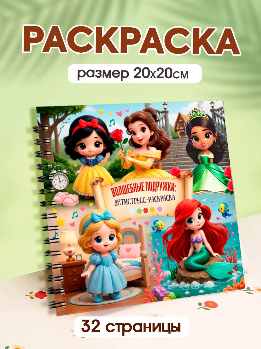 Раскраска антистресс для девочек, раскраска принцессы disney