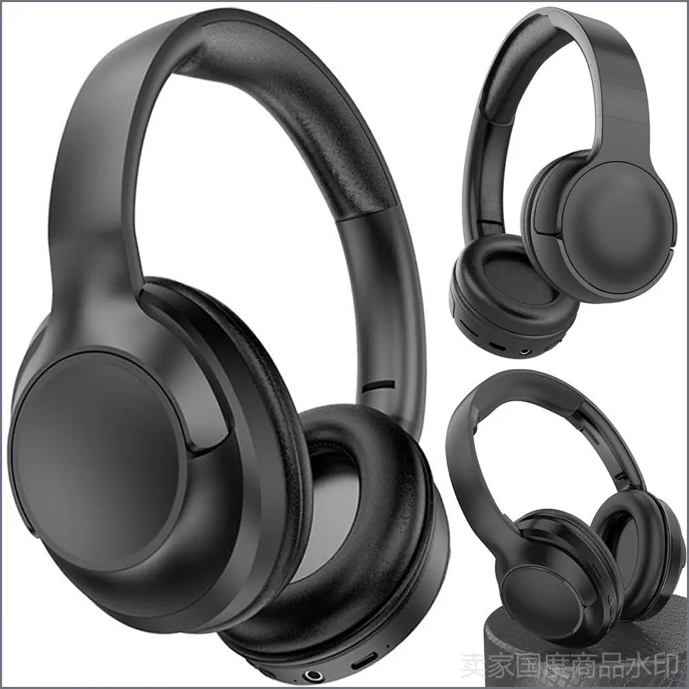 Milochic Наушники беспроводные с микрофоном C-2251, Bluetooth, USB Type-C, черный
