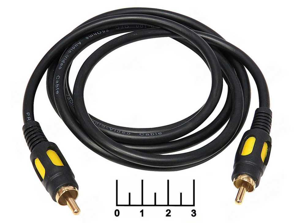 Шнур 1RCA-1RCA 1.5м gold пластик Premier (5-100)
