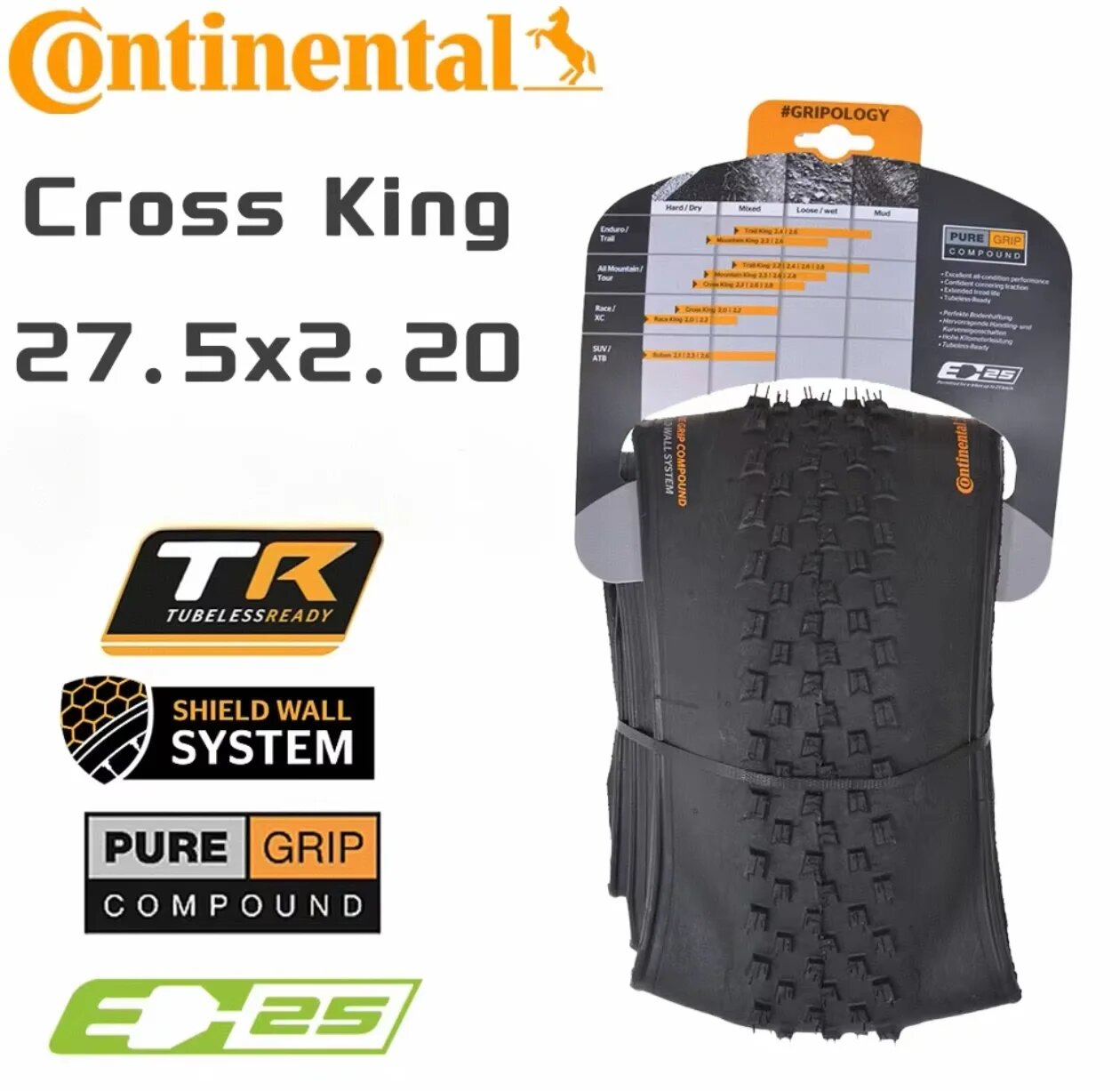 CONTINENTAL MTB Cross King шина 27.5/29 дюймов для горных велосипедов