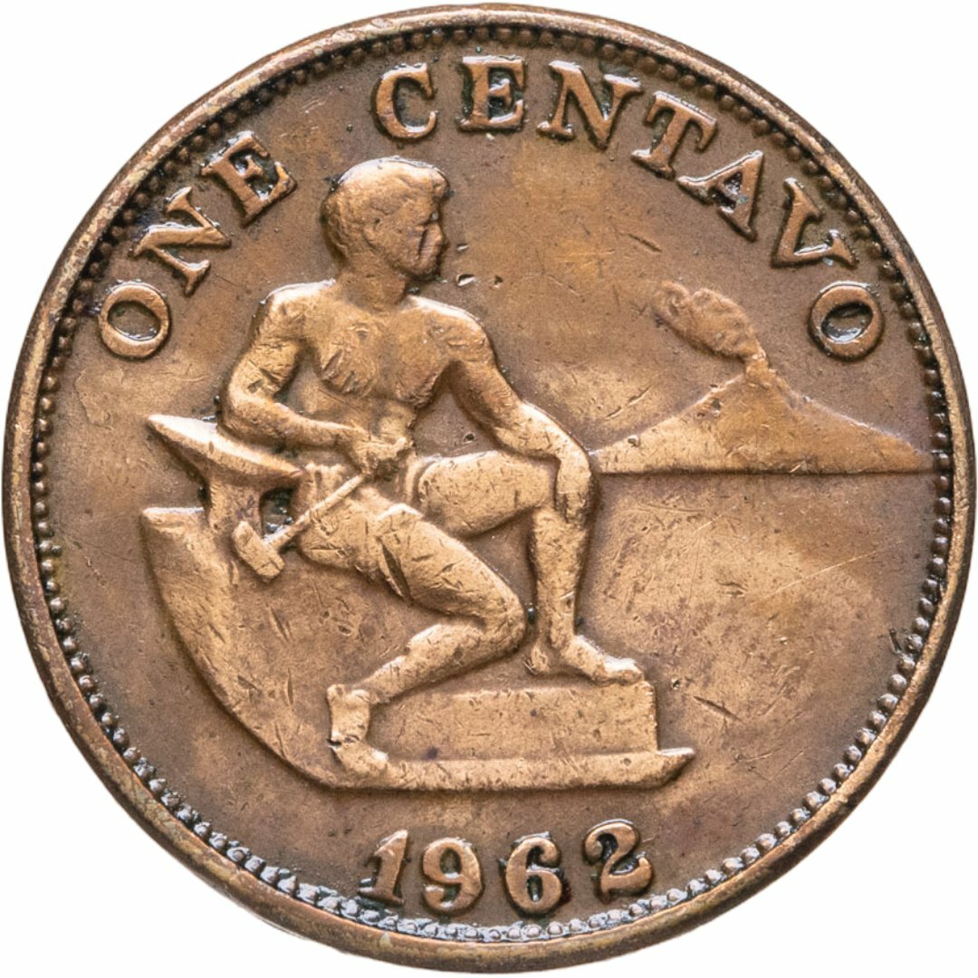 Филиппины 1 сентаво centavo 1962, Бронза, в сохранности VF-XF