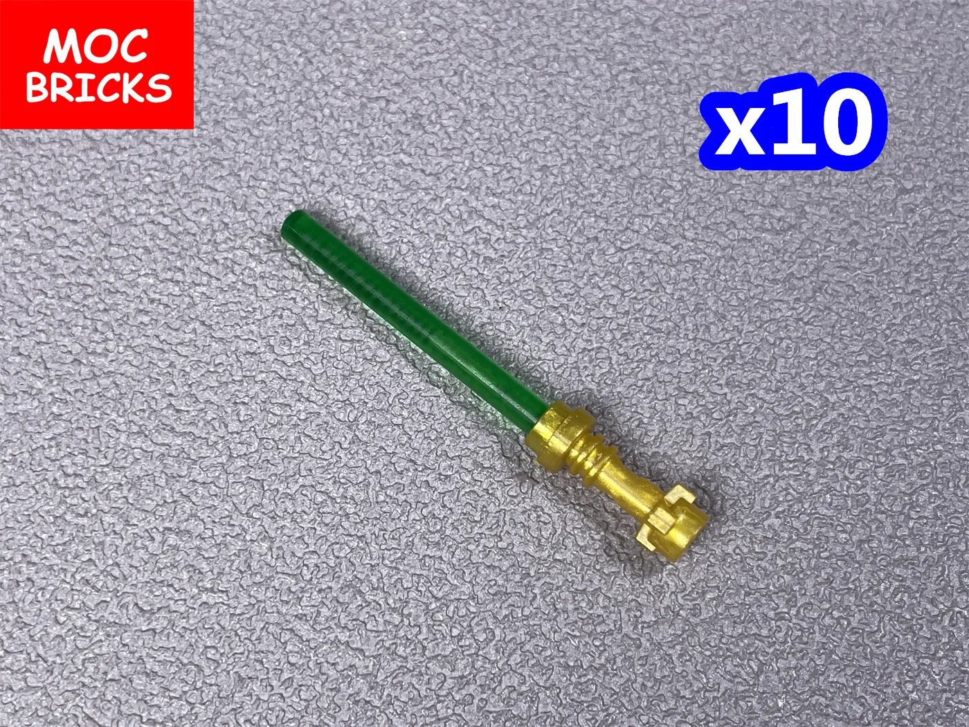 10x Изумрудный световой меч MOC BRICKS 30374, Golden NO.8