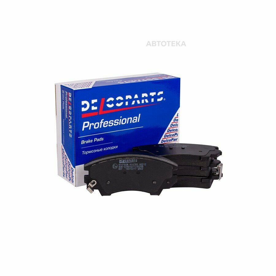 Колодки тормозные OPEL INSIGNIA 08-/ZAFIRA 11-/SAAB 9-5 10- R17" передние DELCOPARTS 19372217