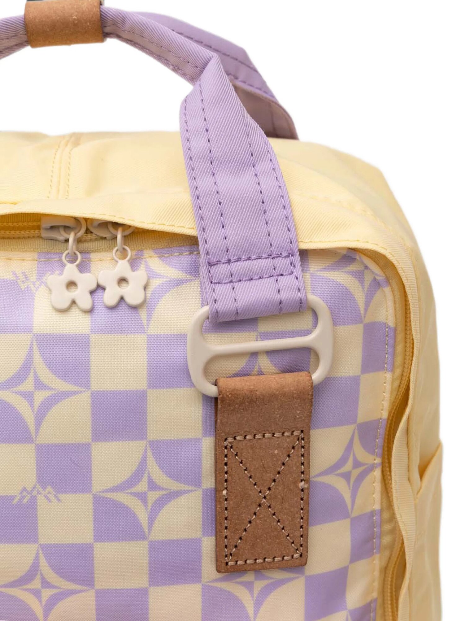 Сумка Doughnut Mini Macaroon Kaleido checked backpack, светло-желтый — фото 1