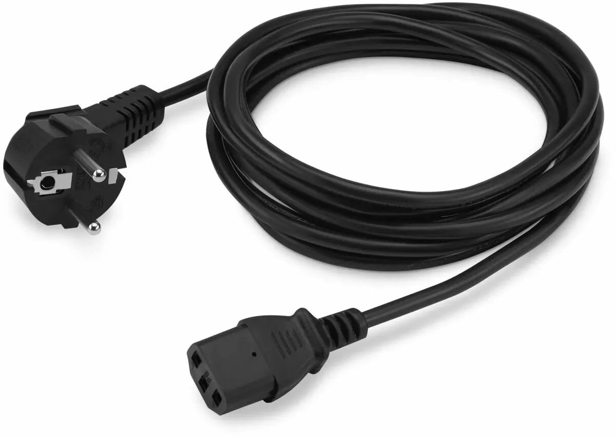 Кабель питания для компьютера Buro IEC C13 - Евровилка , 3 м, черный (AN23-1000-3)