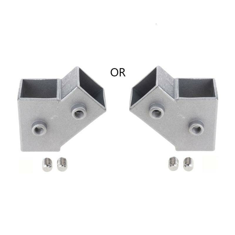 Адаптер-соединитель для квадратной трубы 25x25 мм, алюминиевый, 3-ходовой, 25х25, наклонная, 3-сторонняя