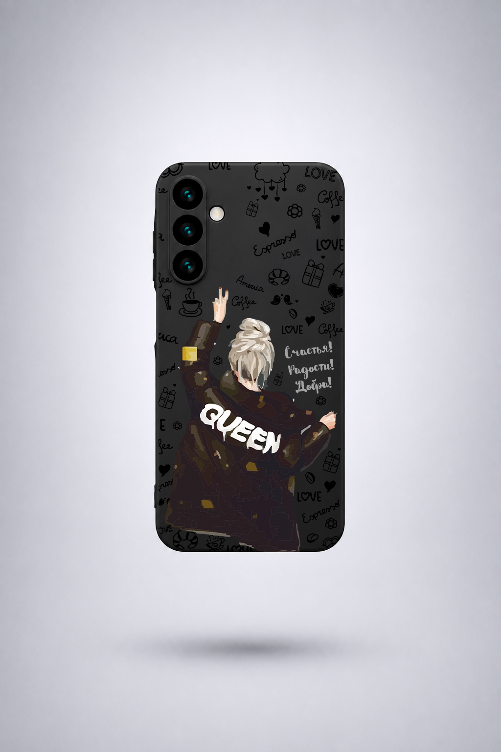 Чехол для Samsung A17, силикон, Королева, soft touch, матовый, мягкий, тонкий