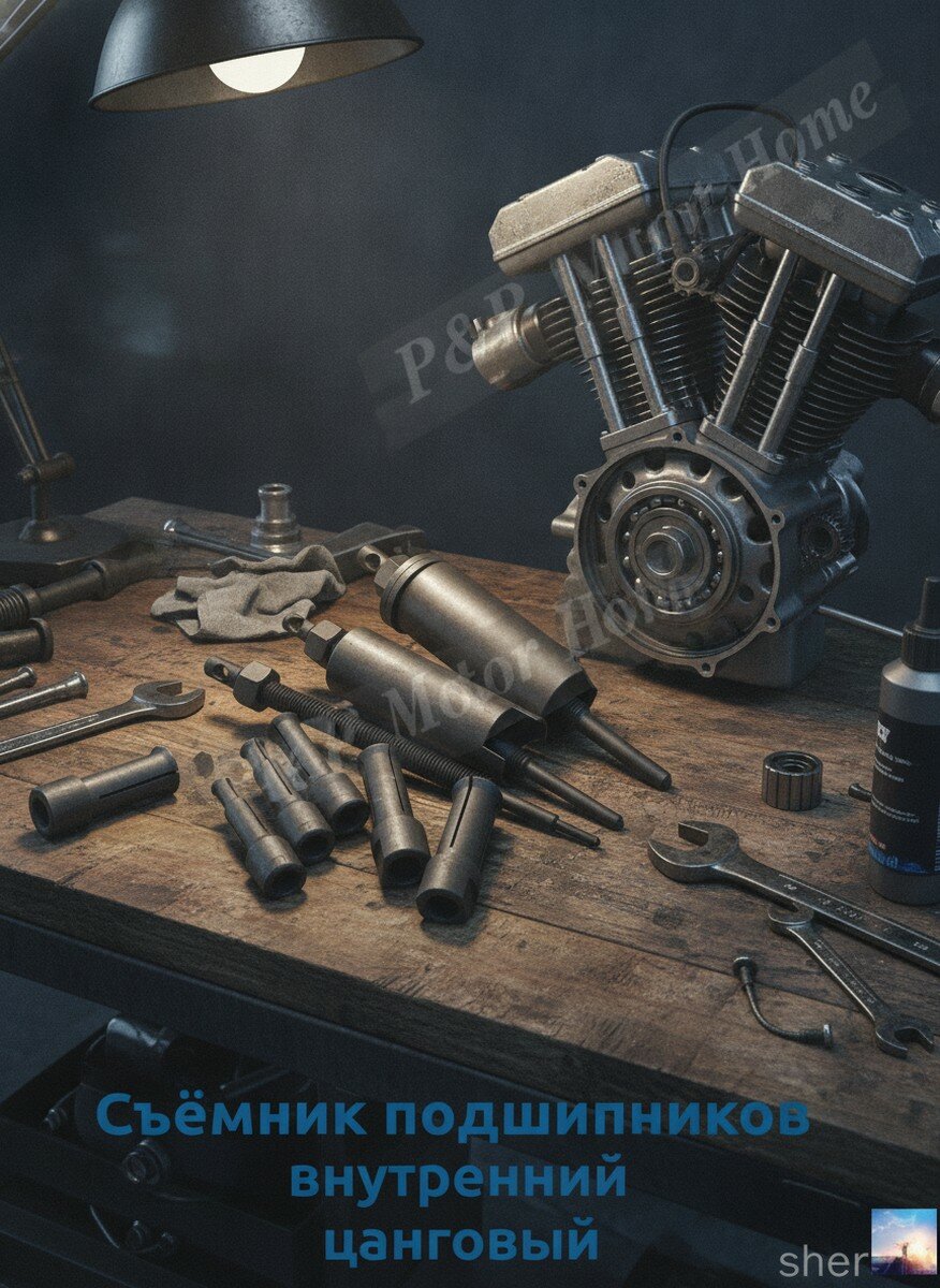 Набор цанговых съемников внутренних подшипников для мотоциклов и скутеров из закаленной стали, В комплекте 10 деталей