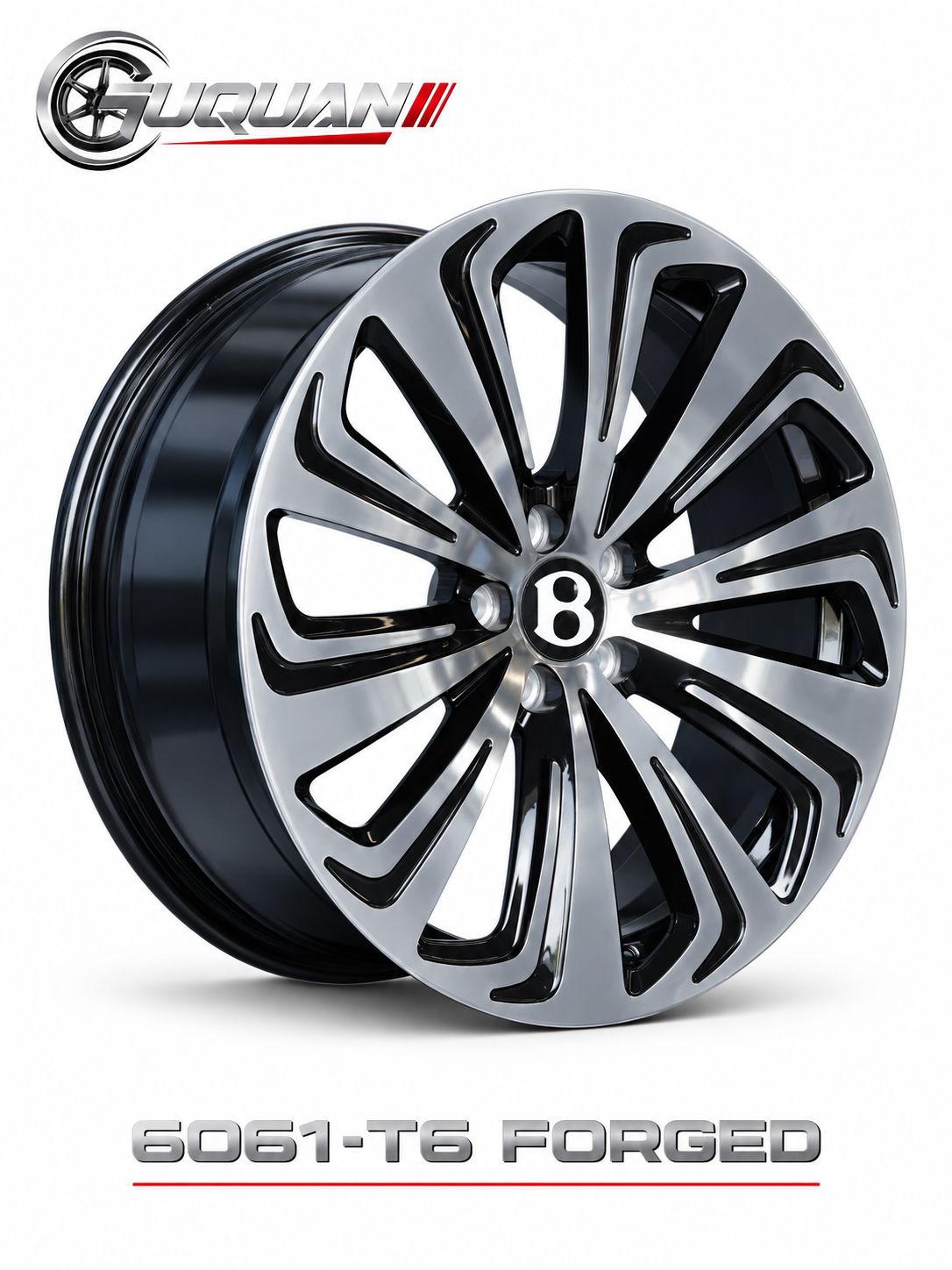 Кованый колесный диск ABW 3681E2090 R20 9J ET35 5x112, полностью полированная отделка
