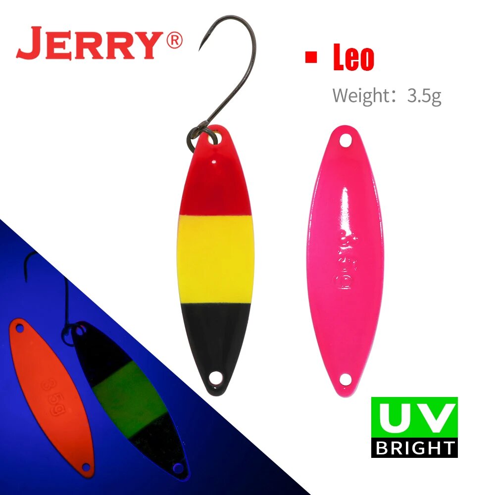 Jerry Металлический воблер ложка для рыбалки Красный, 3.5g Leo
