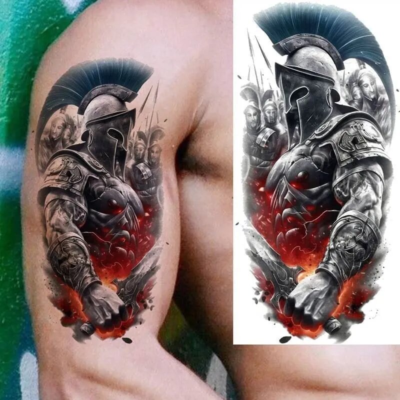 Tattoo'шки Временные тату без пленки (темнеют через 24 часа) 19.8*9.6см, долговременная
