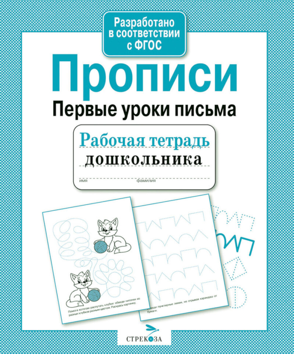 Прописи. Первые уроки письма. Рабочая тетрадь дошкольника.
