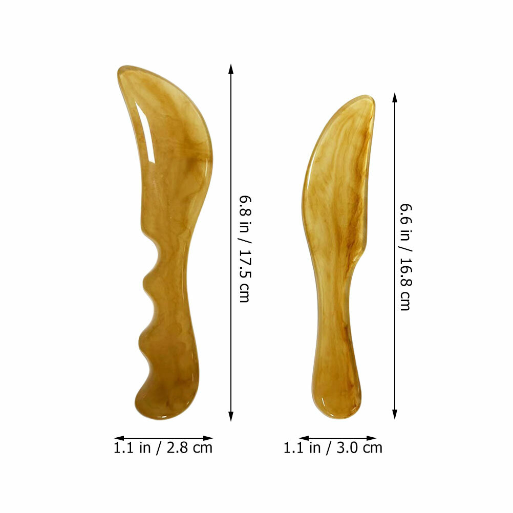 Набор Из 2 Штук Деревянных Инструментов Для Массажа Gua Sha Сет 16 80X3 00X0 40Cm