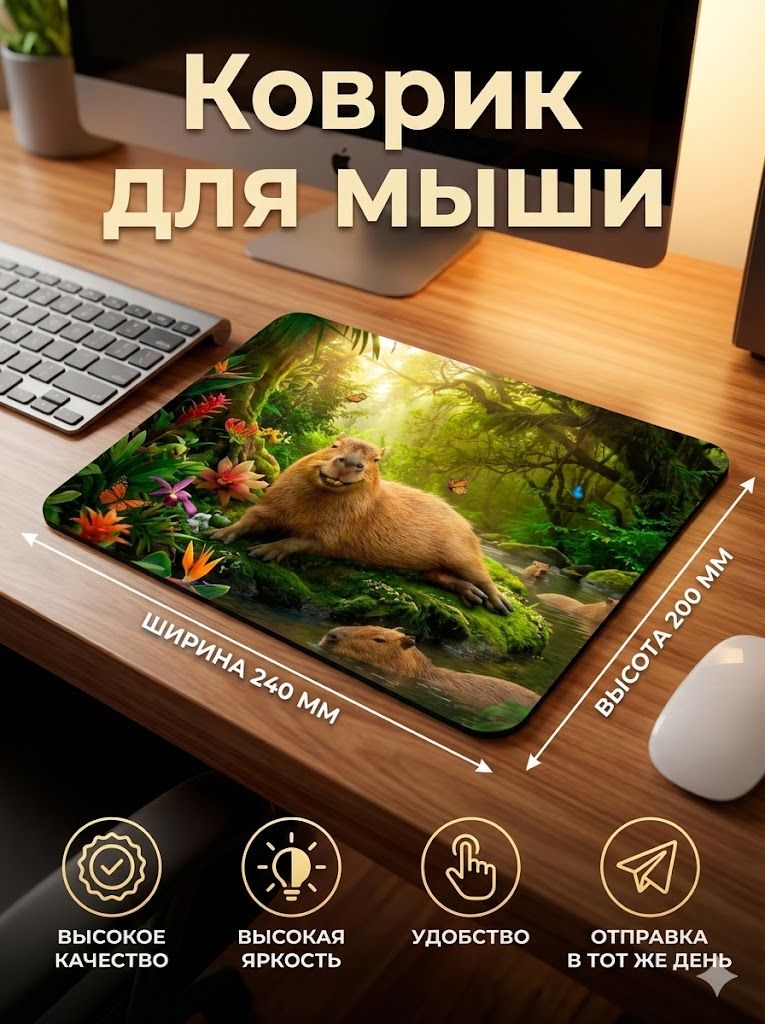 Коврик для мыши с Капибарой