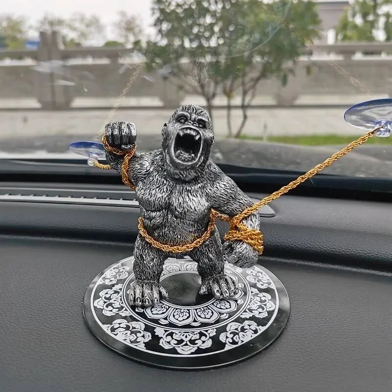 Украшение центральной консоли из смолы для интерьера автомобиля Gorilla King Kong