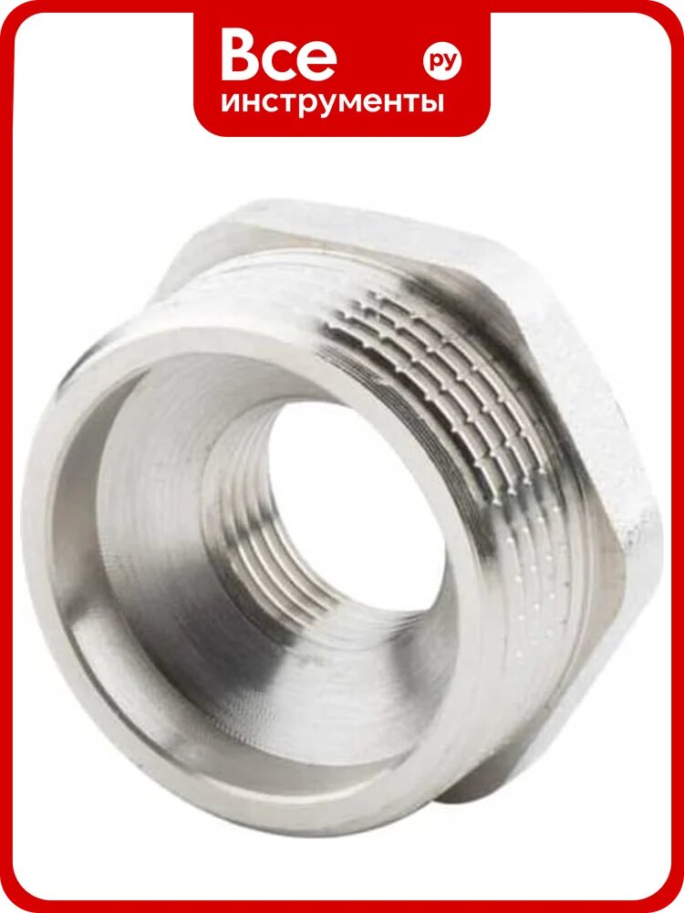 Футорка ALATO НР-ВР 1 1/4"x1/2", латунь никелированная, 0122-3215