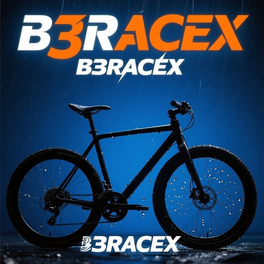 B3RACEX Педали MTB на пром. подшипниках, алюминий 9/16", 100 90 мм