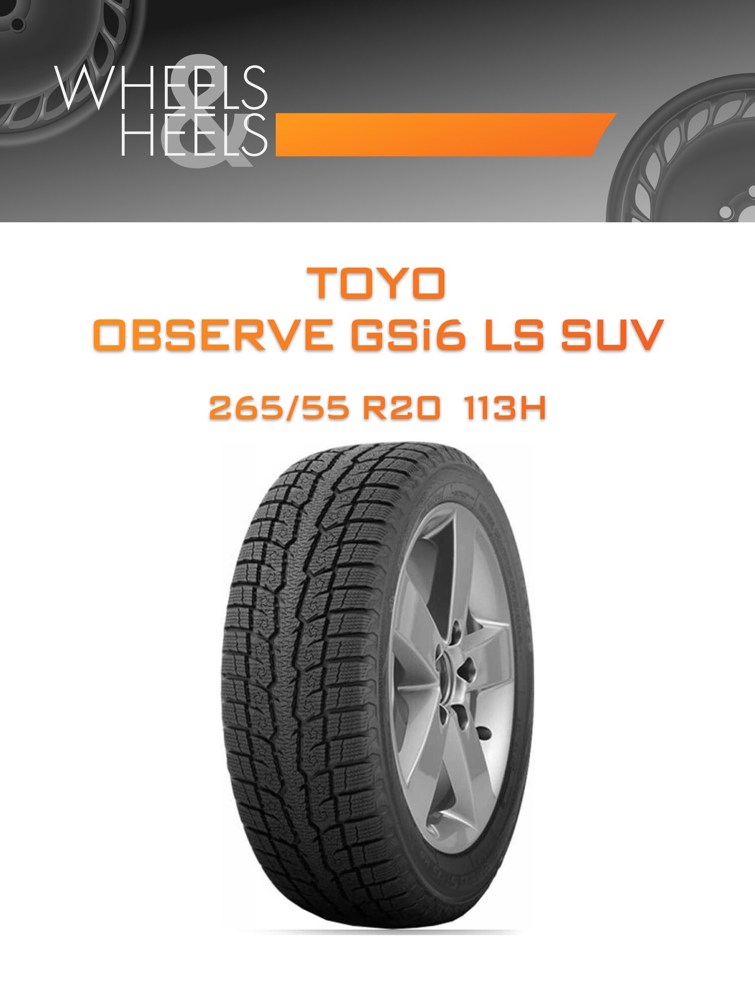 Шина автомобильная TOYO OBSERVE GSi6 LS SUV SUV 265/55 R20 113H WINTER, зимняя, универсальная