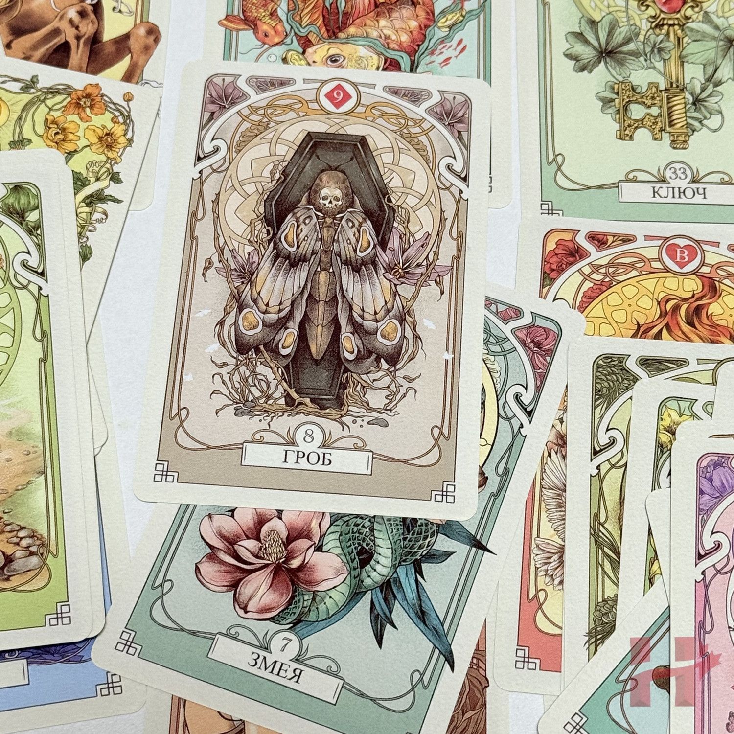 Романтическая колода Оракула Ленорман Русская версия, Romantic Lenormand Oracle Deck Russian Version