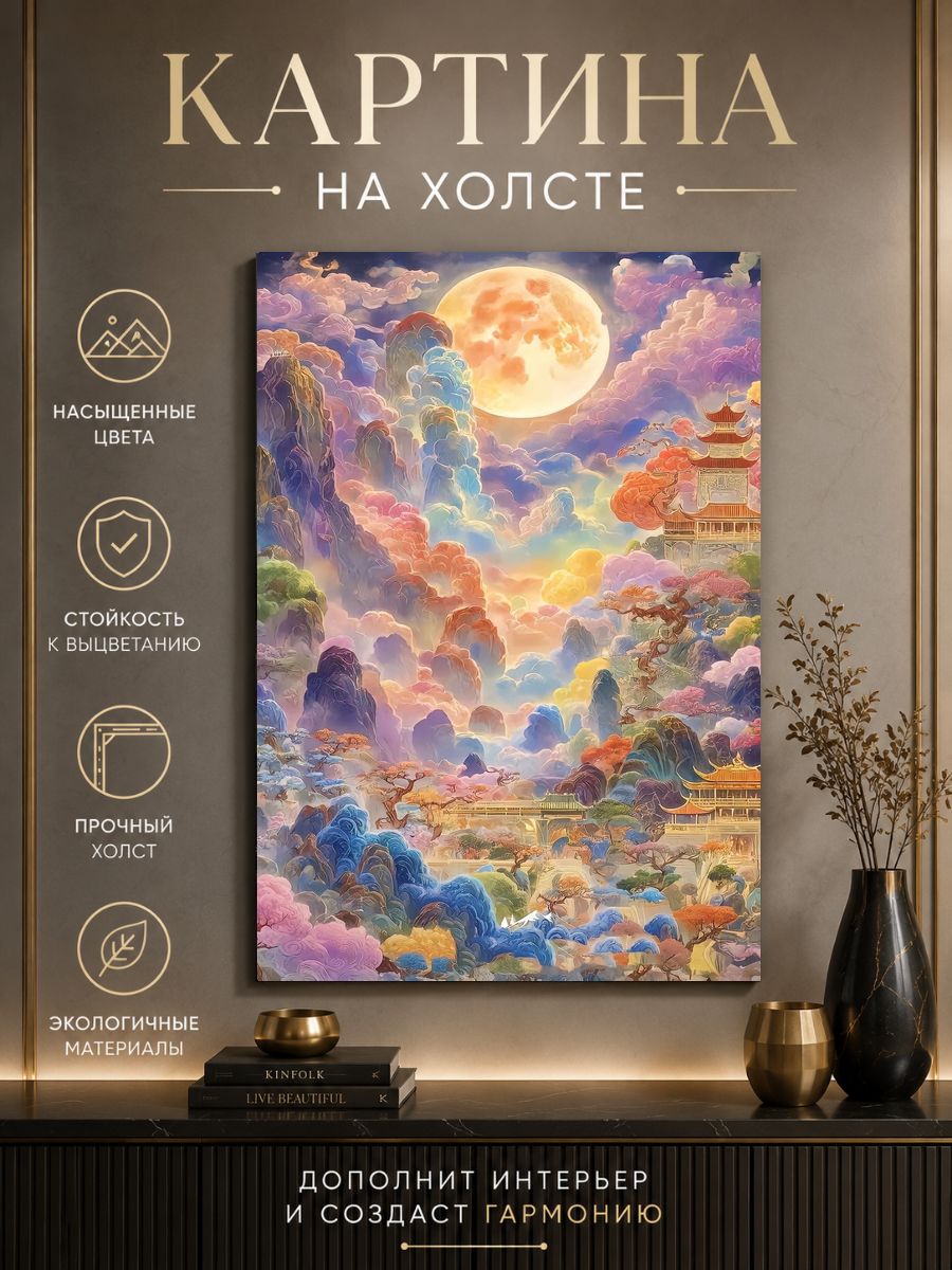 Картина на холсте Замок 30x40 см