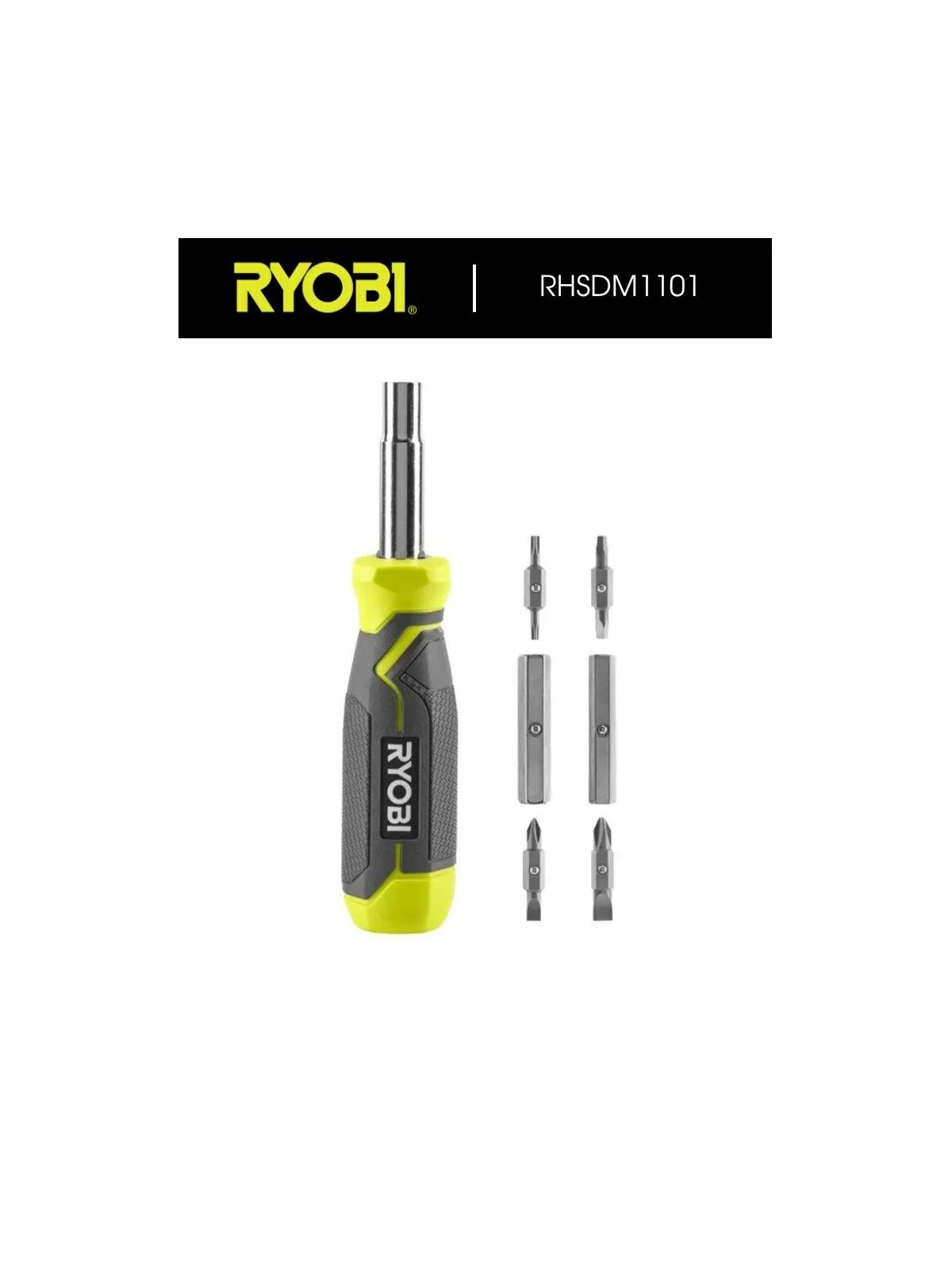 Набор отверток со сменными насадками 11-в-1 Ryobi RHSDM1101 с эргономичной ручкой арт. 5132006049