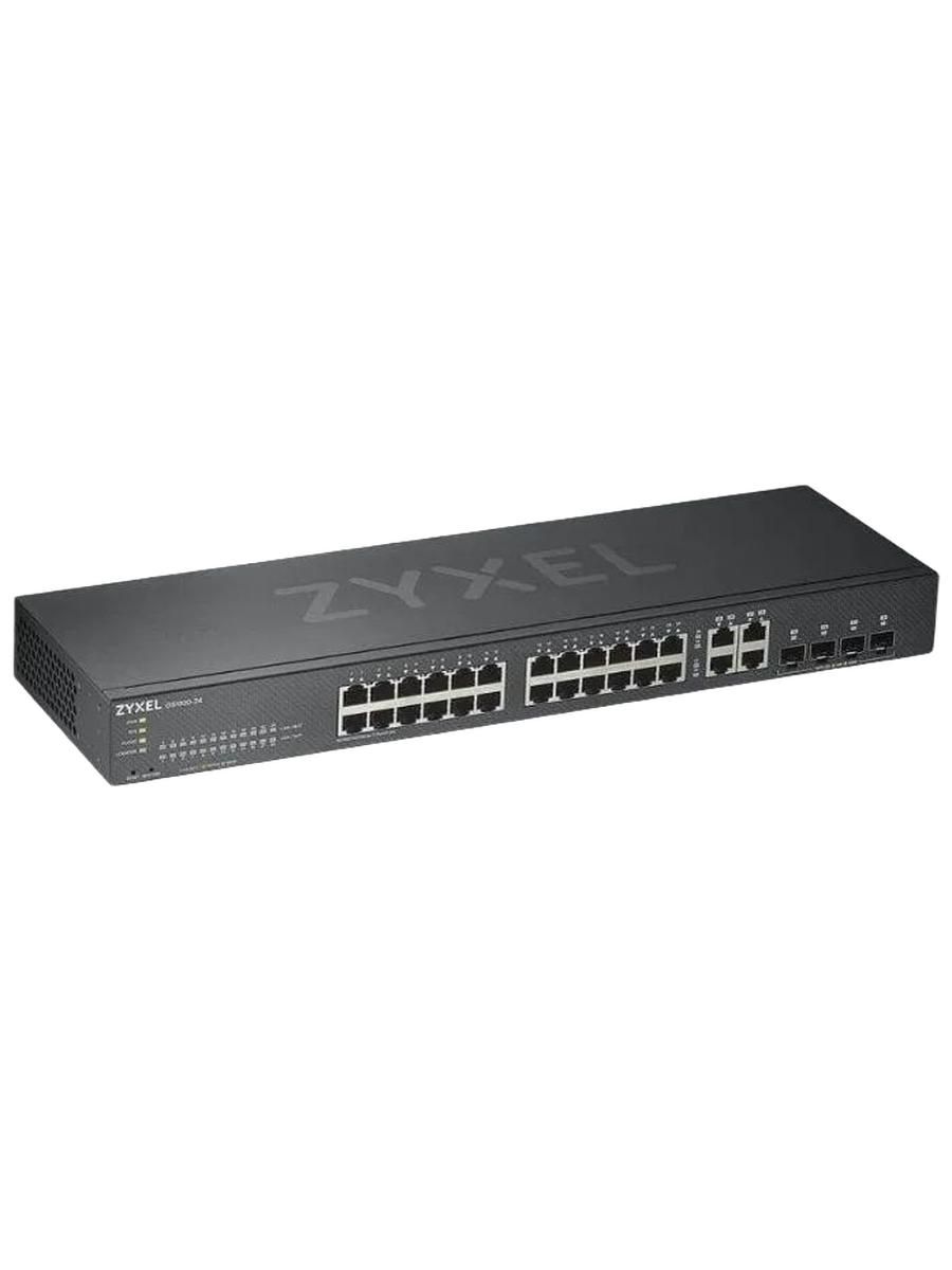 Коммутатор ZYXEL GS1920-24V2-EU0101F, RJ-45, SFP, 24 портов, 56 Гбит/с, управляемый, черный
