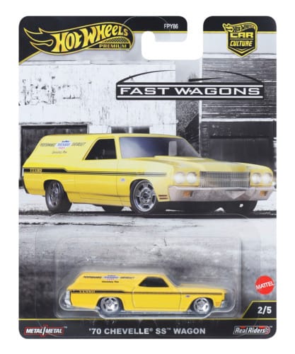 Игрушечная машинка Hot Wheels Premium, культовые автомобили, 70 Chevelle SS Wagon, 1:64, JBK67, оранжевый