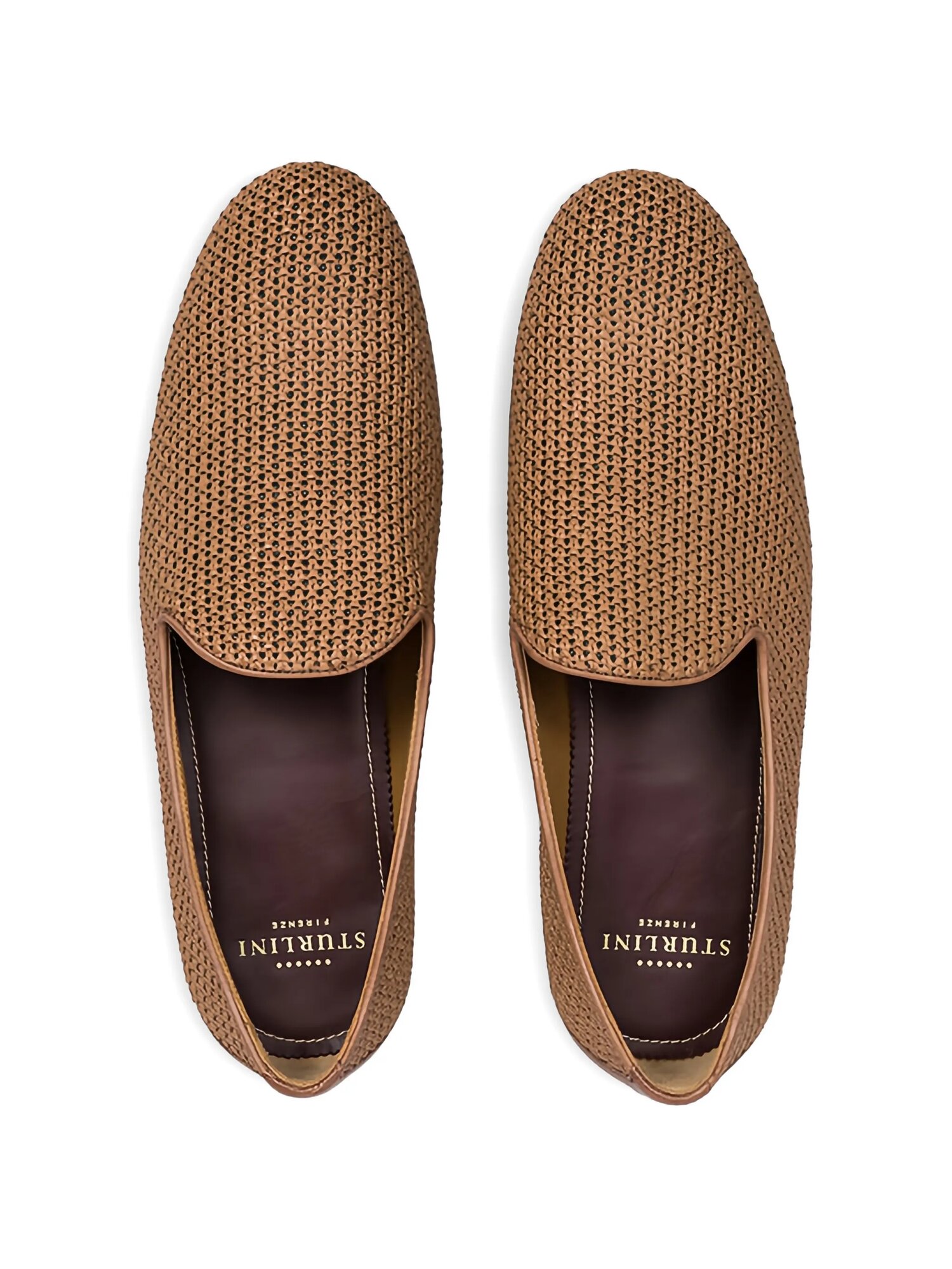 Лоферы STURLINI Woven raffia loafers, размер 43, brown — фото 1