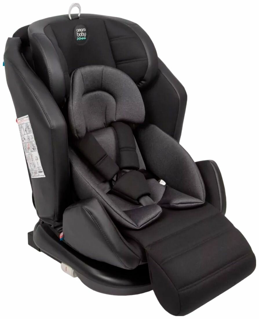 Автокресло детское Amarobaby Favorite ISOFIX с боковой защитой, группа 0+/1/2/3 AB24-20FAV/0910 (черный/графит)