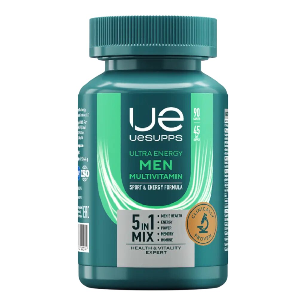 Уесаппс Ультра Энерджи Мен Мультивитамин Формула/UESUPPS Ultra Energy Men Multivitamin Formula таблетки массой 1404,5 мг 90 шт