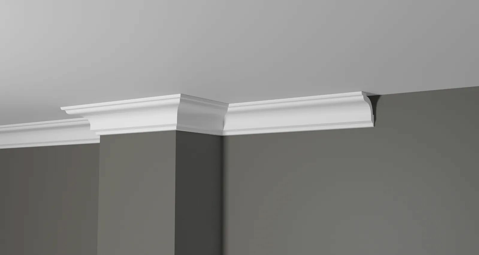 Карниз Decor-Dizayn DD42 Белая Лепнина Д2000хВ50хТ50 / Декор Дизайн.