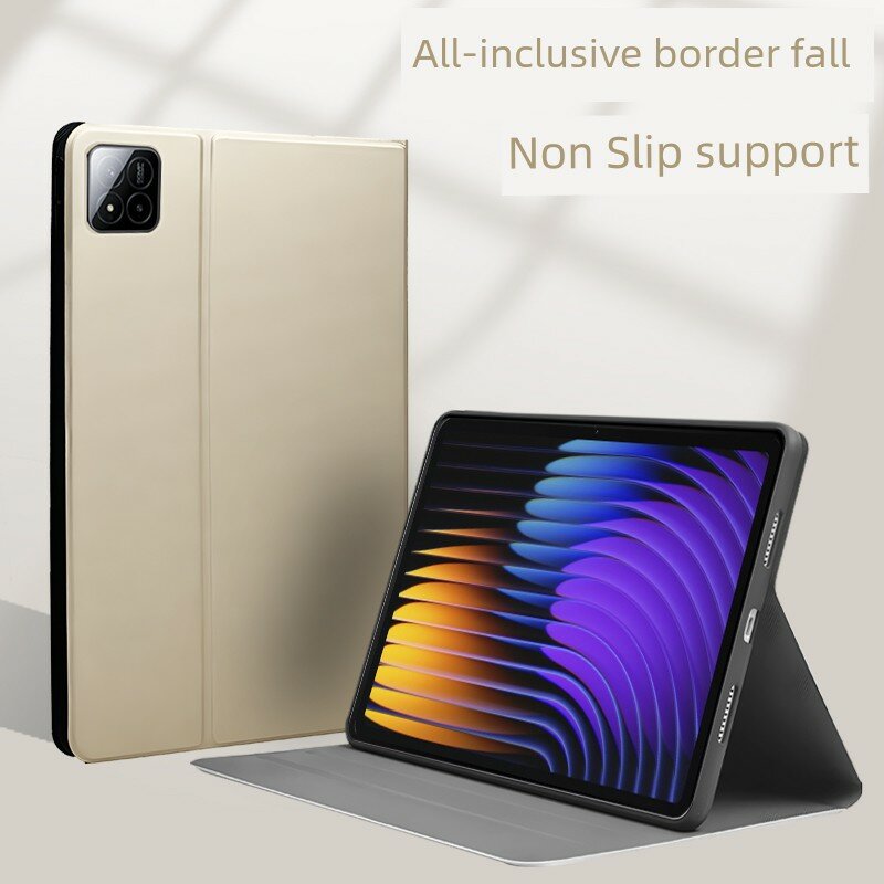 Чехол защитный для Xiaomi Pad 7 11,2 дюйма с надежной подставкой премиум-золотой