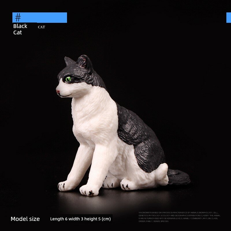 Модель черной кошки, реалистичный дизайн дикой кошки для детей, 12 см высотой