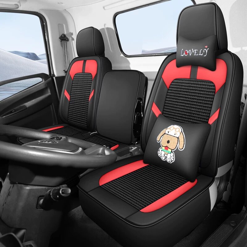 Чехлы для сидений Dongfeng D5/D6/D7/D8 и Kepu T Star Cloud K5/K6/K7/K8 грузовиков 4.2м - Дышащие, Карикатурная версия,
