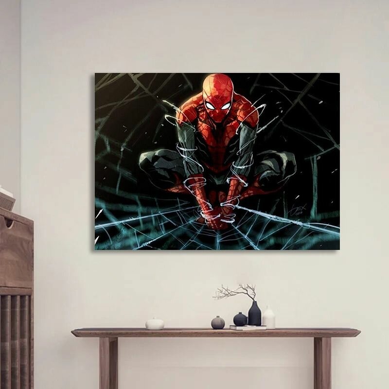 Картина "Человек-паук", 40x60 см, холст, на подрамнике, крепление "крокодил"