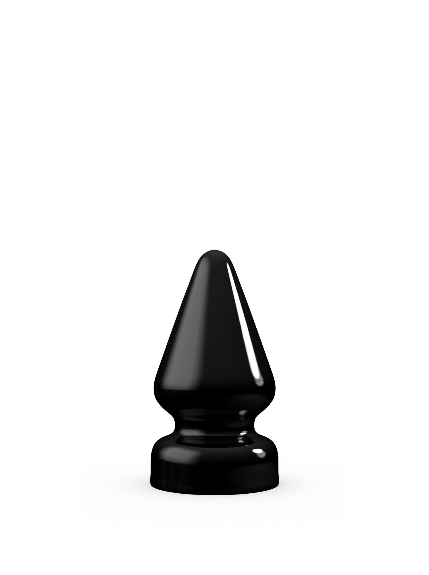 Анальная пробка Lovetoy "MAGNUM1" черная, каплевидная форма, гладкий материал для легкого введения
